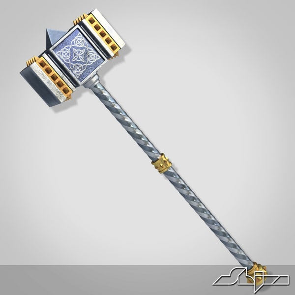 3d battle hammer model