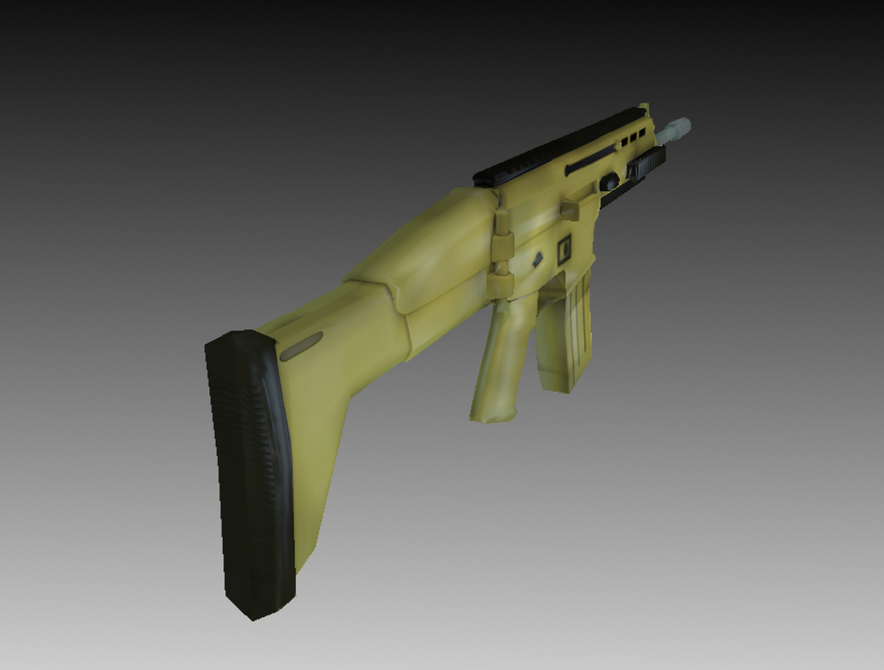 3d model weapon scar gun scar-l