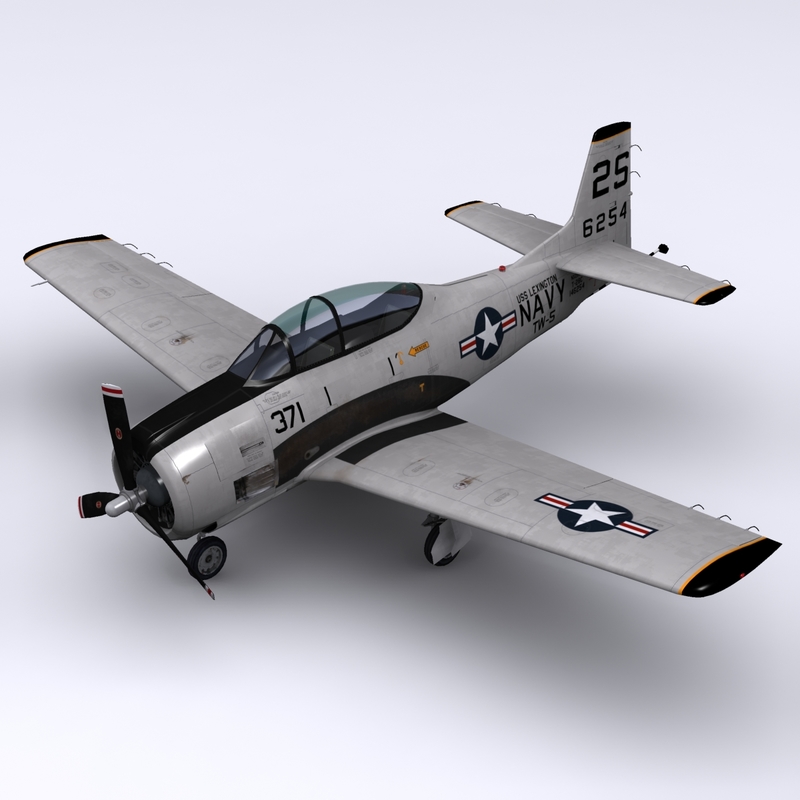 3ds max north american t-28 trojan