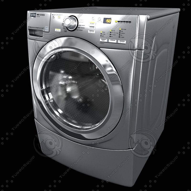 3d washing machine washer model