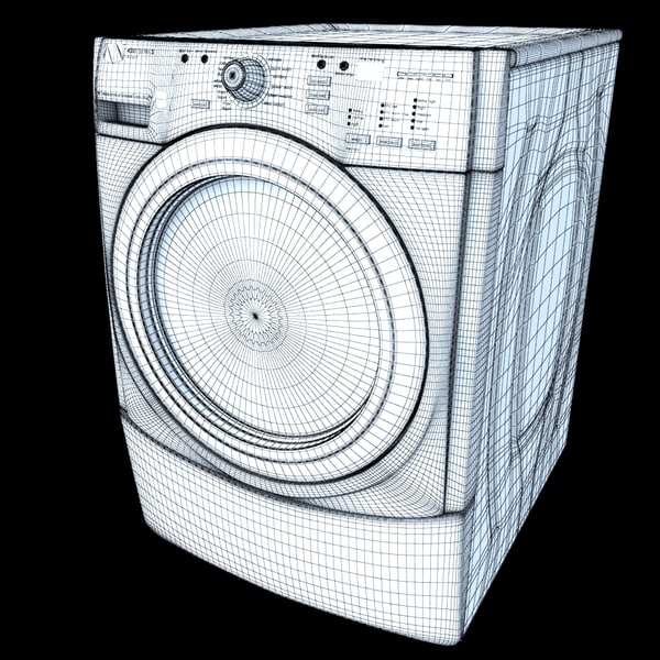 3d washing machine washer model