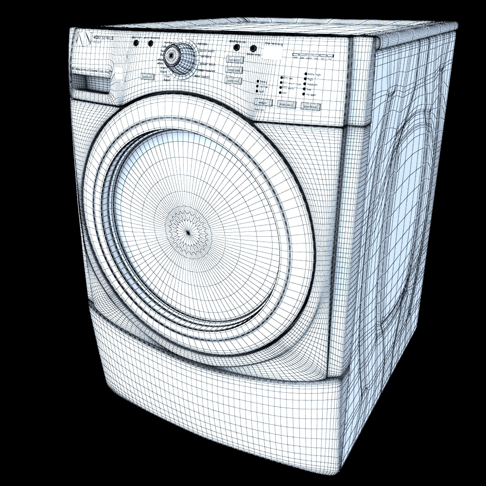 3d washing machine washer model