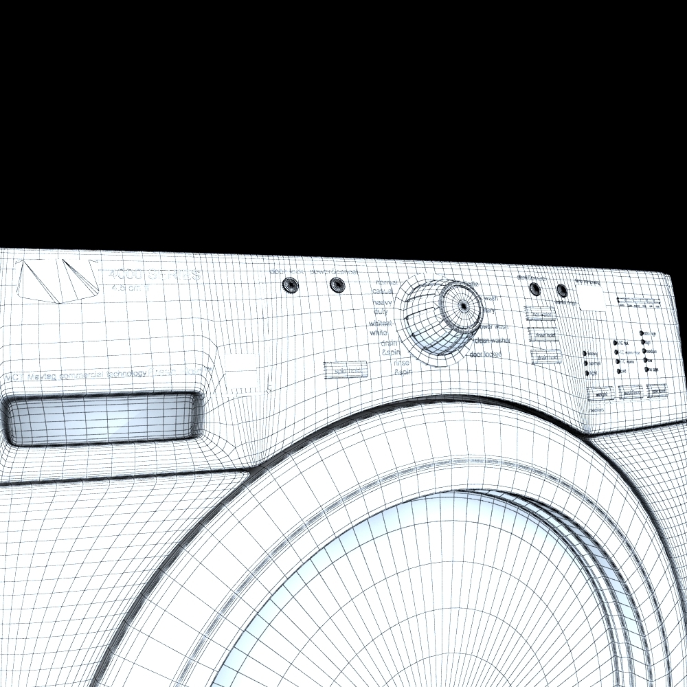 3d washing machine washer model