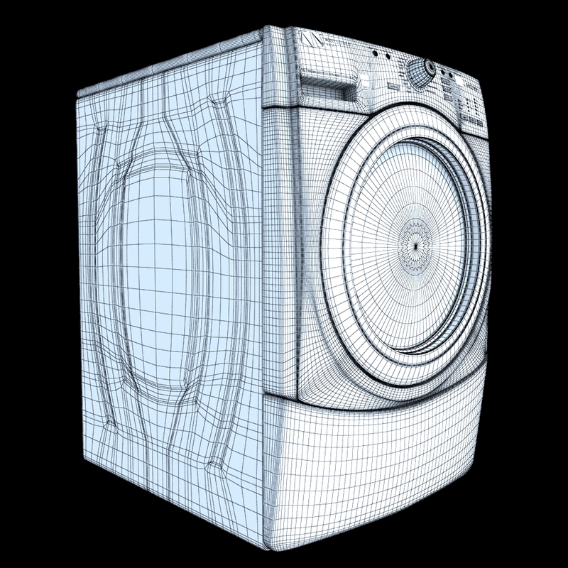 3d washing machine washer model