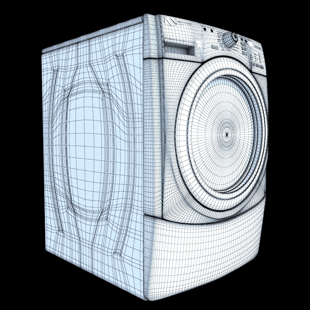3d washing machine washer model
