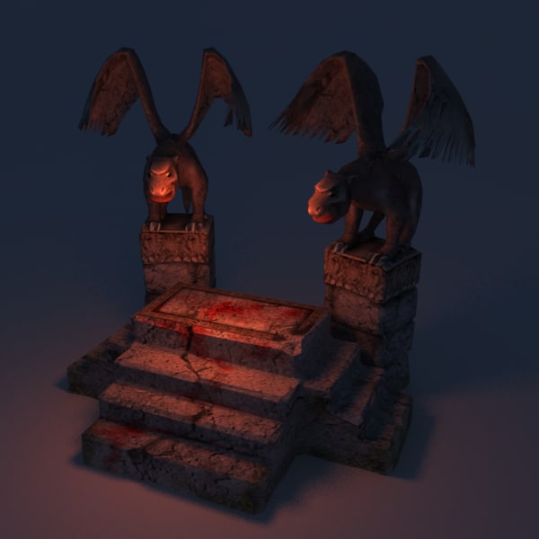 3d demonic altar model