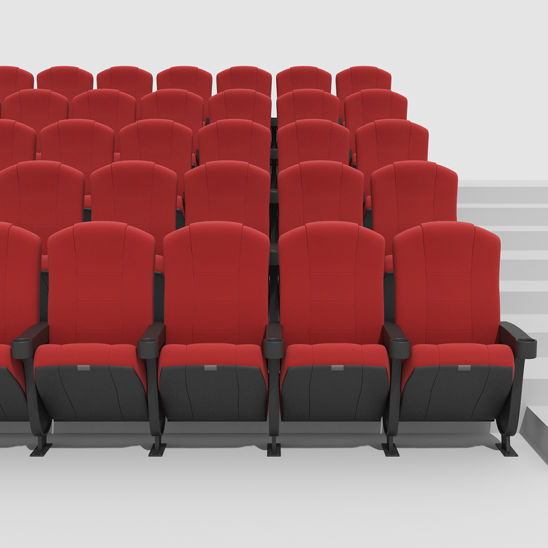 3d chairs movie theater model