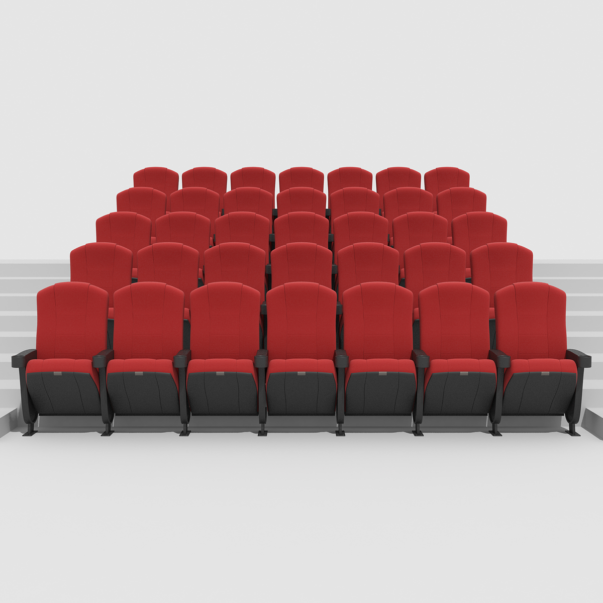 3d chairs movie theater model
