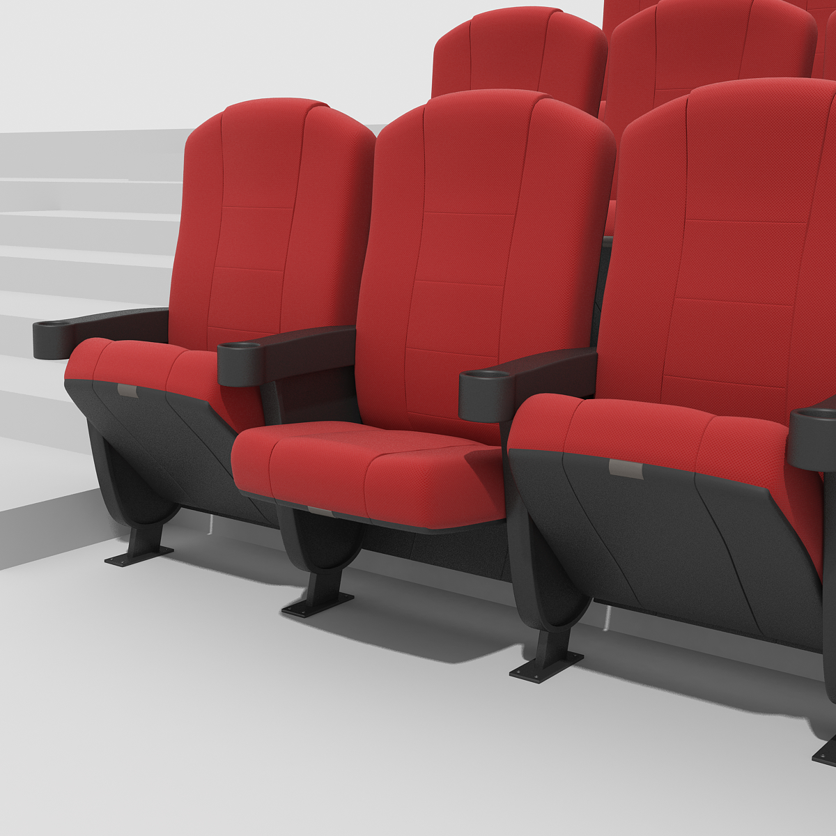 3d chairs movie theater model