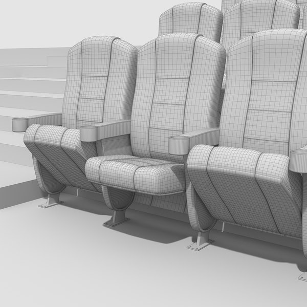 3d chairs movie theater model