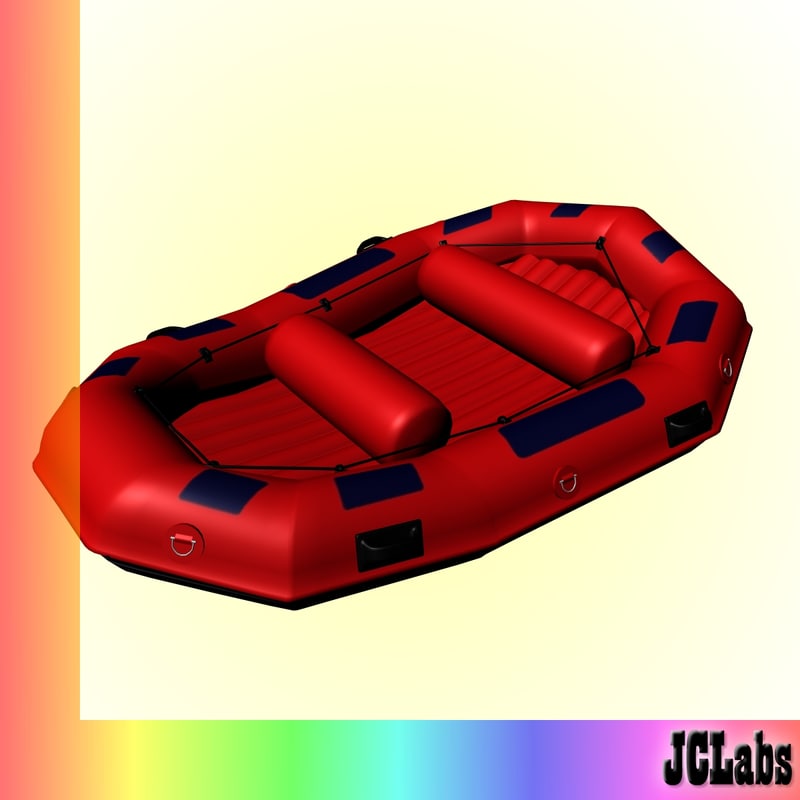 rafting boat 3d model