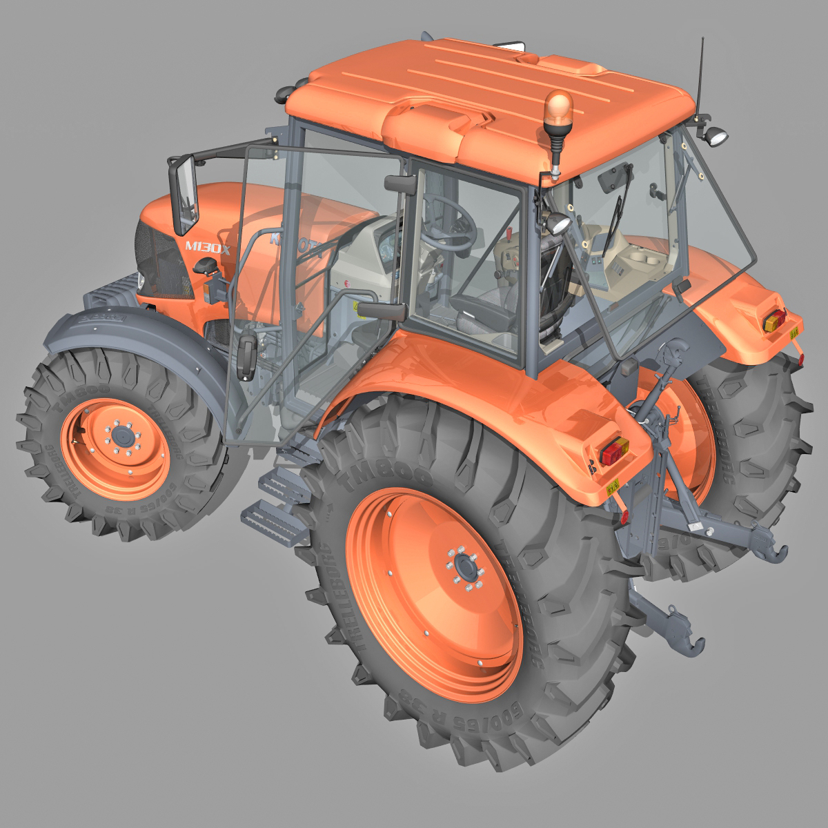 3d model tractor 1