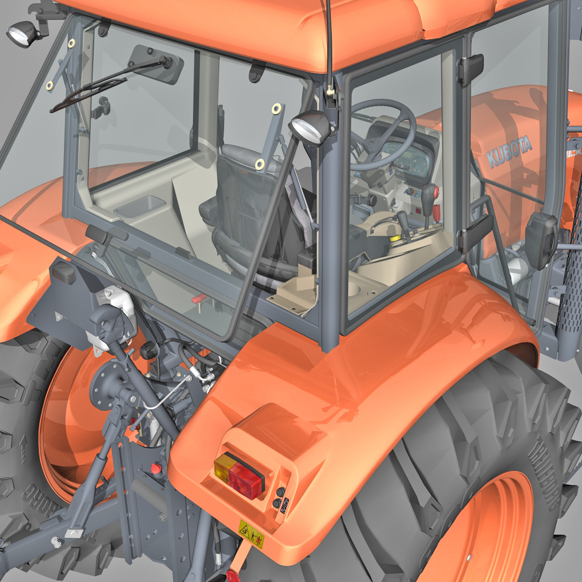 3d model tractor 1