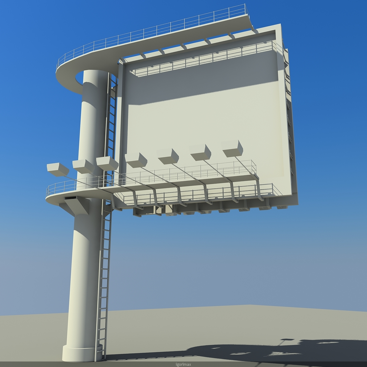 3d model billboard elements citys