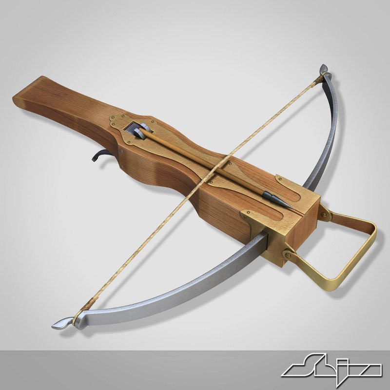 3d medieval crossbow model