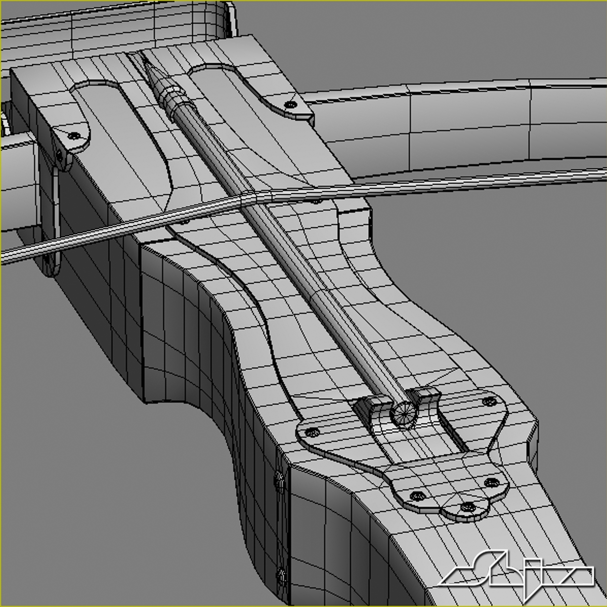 3d medieval crossbow model