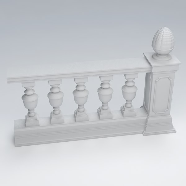 balustrade 3d max