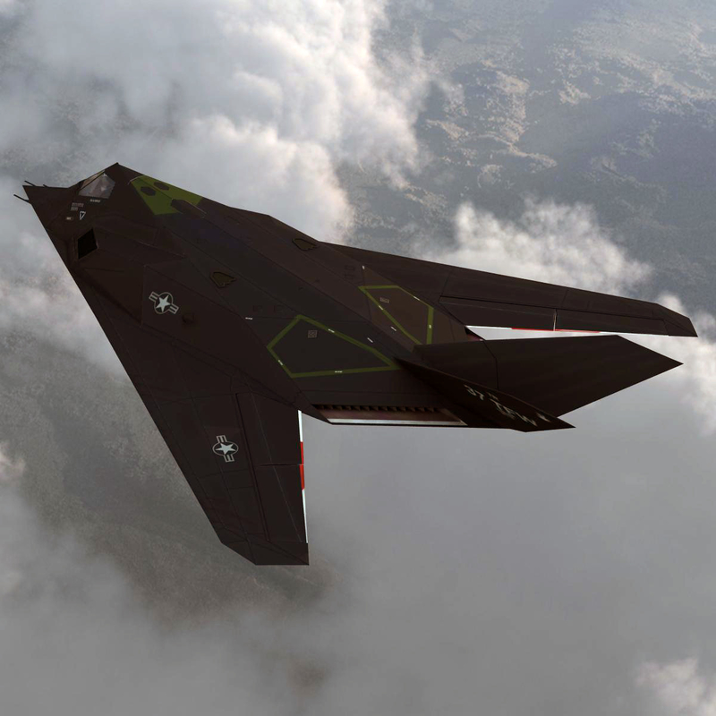 realistic f 117 nighthawk 3d model