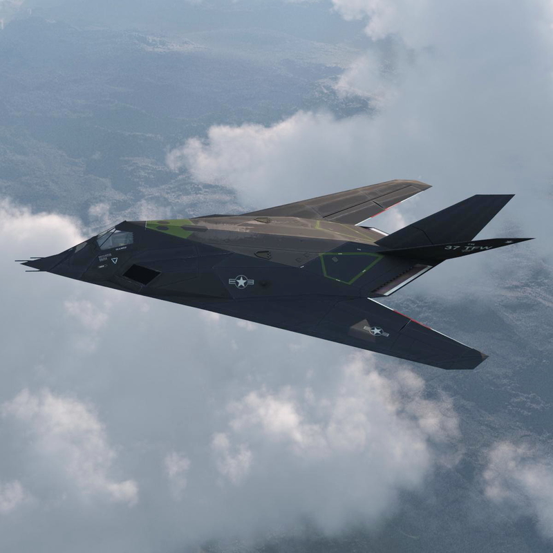 realistic f 117 nighthawk 3d model