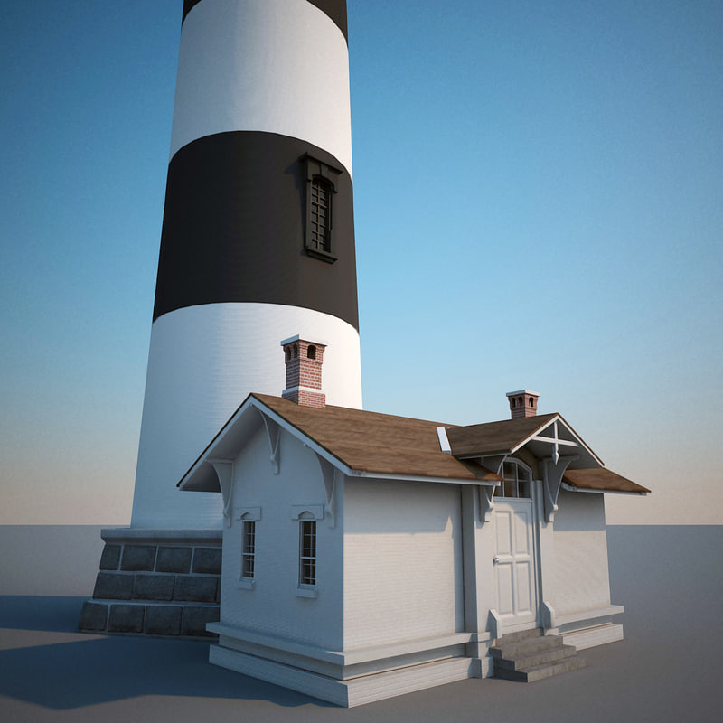 c4d lighthouses modelled