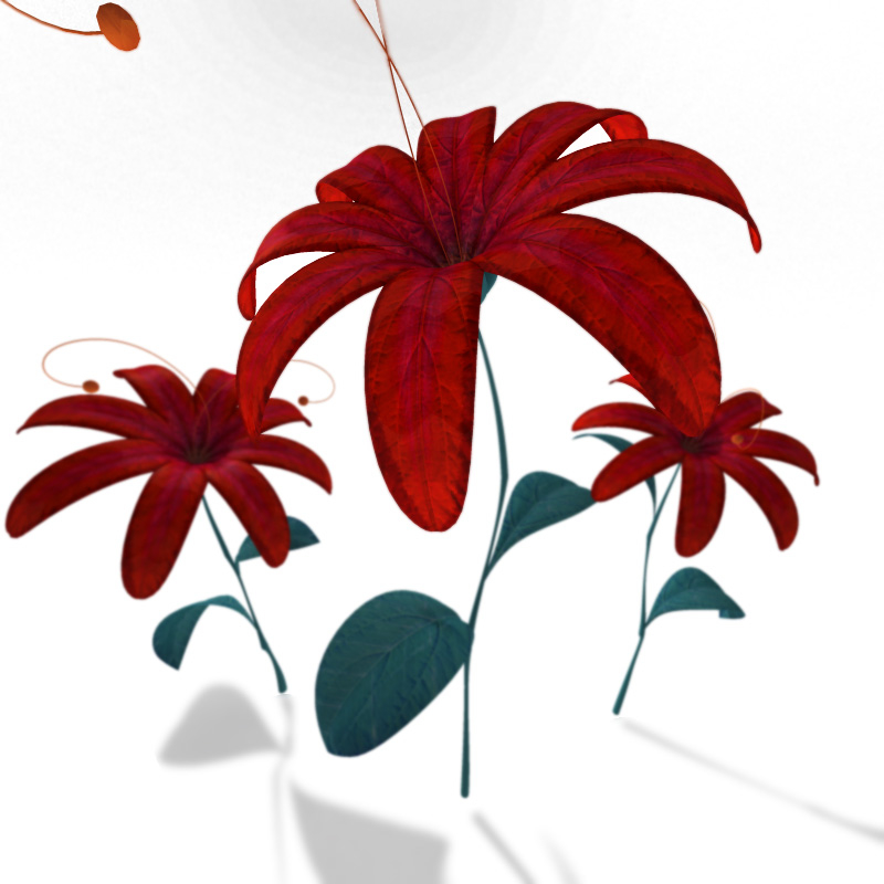 maya cluster growing flowers