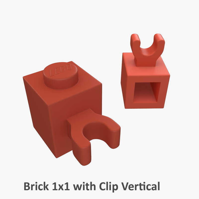lego bricks 1x1 3d model