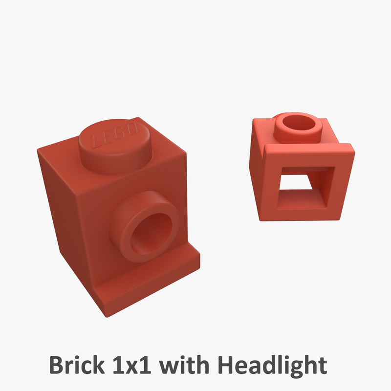 lego bricks 1x1 3d model