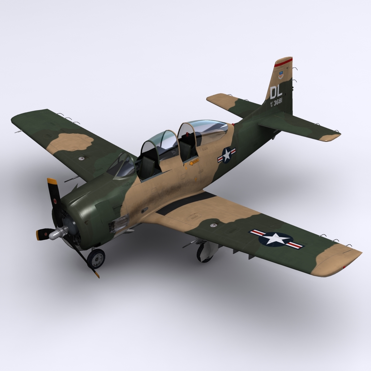 3ds north american t-28 trojan