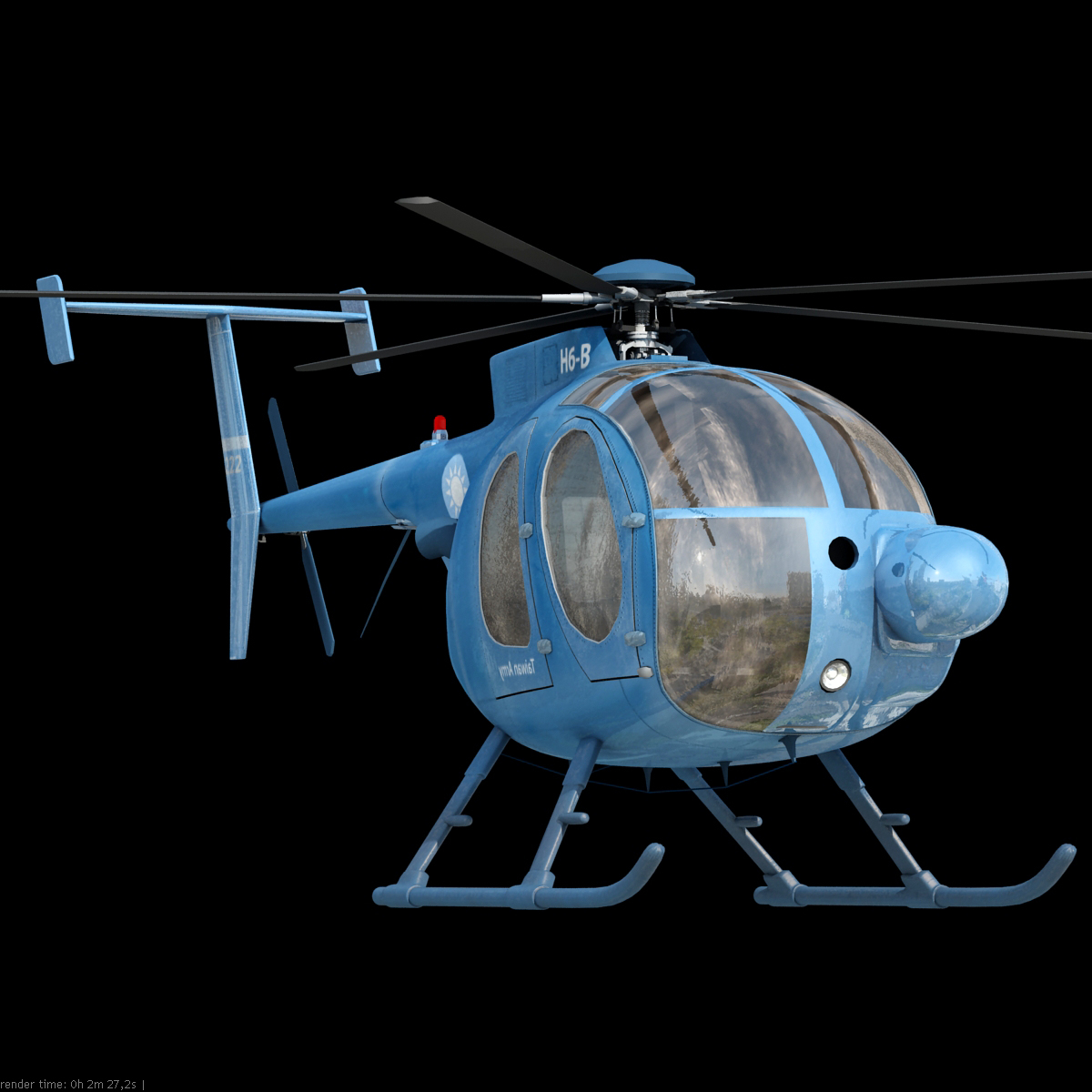 md 500 helicopter 3d obj