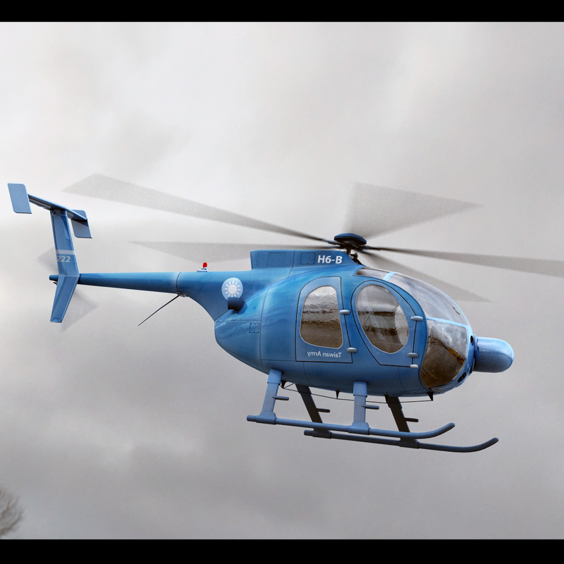 md 500 helicopter 3d obj