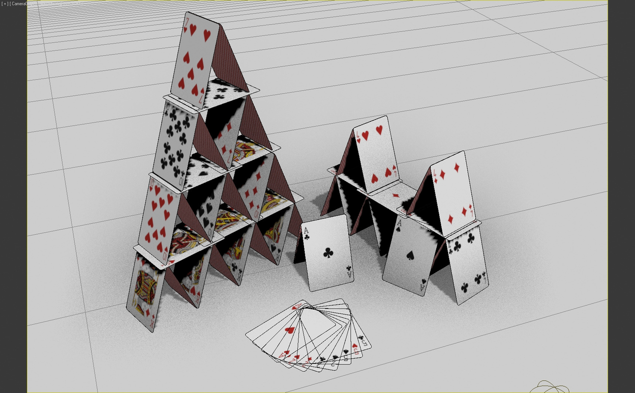 3d model card deck solitaire