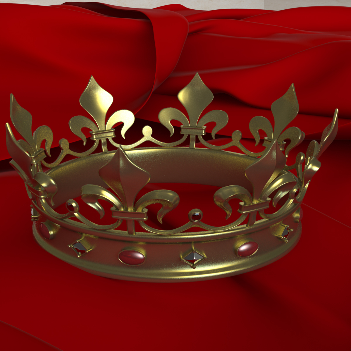 3d model golden crown