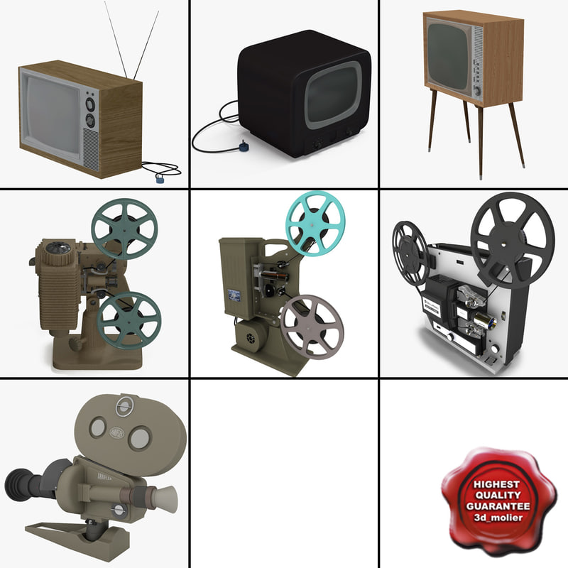 retro electronics v5 3d model