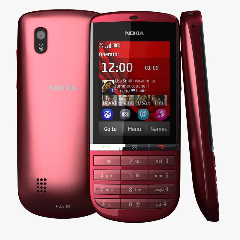 nokia asha 300 3d model