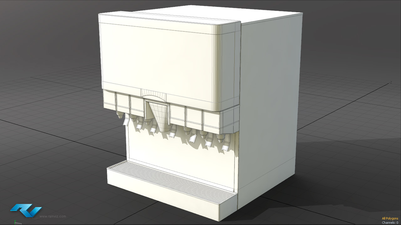 3d model of soda machine