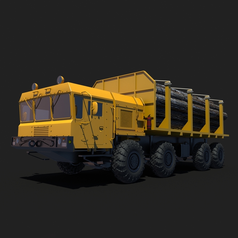 3d russian logging transport