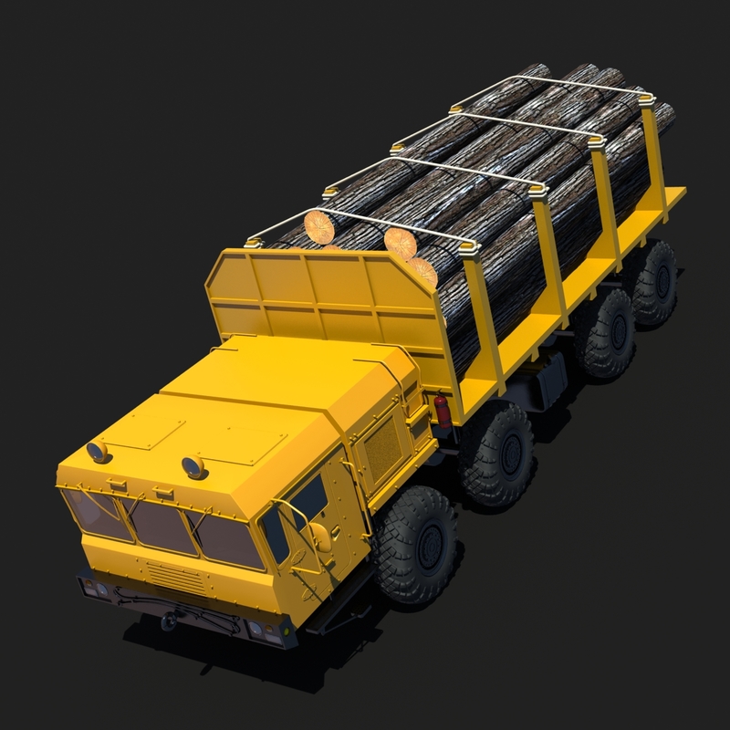 3d russian logging transport
