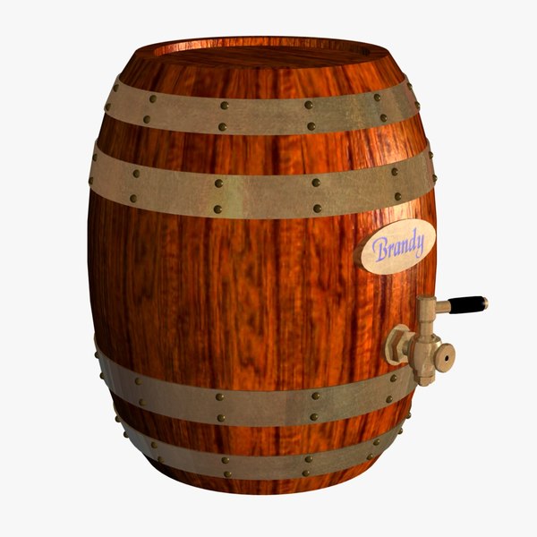 3d model brandy barrel