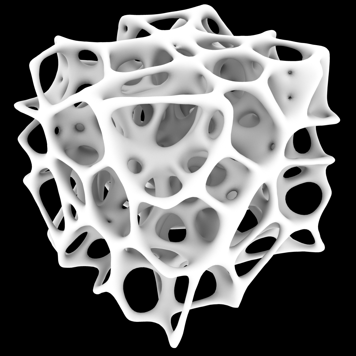 3d cube bone matrix model