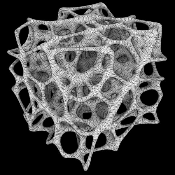 3d cube bone matrix model