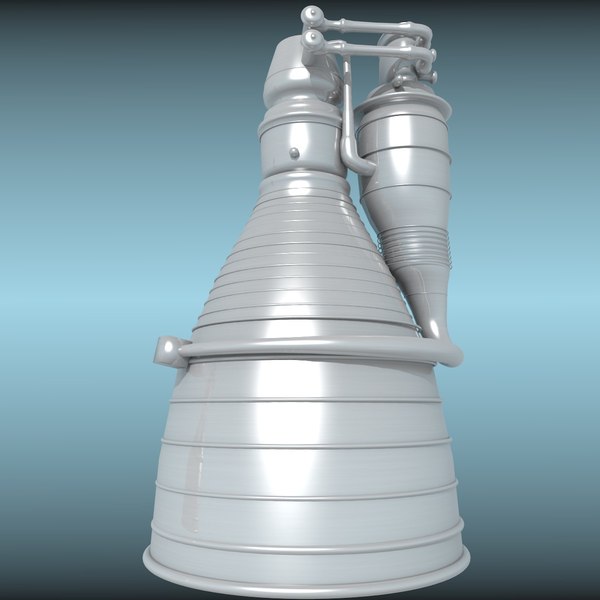 3d model rocket exhaust engine
