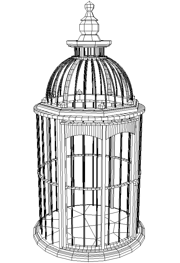 bird cage 3d max