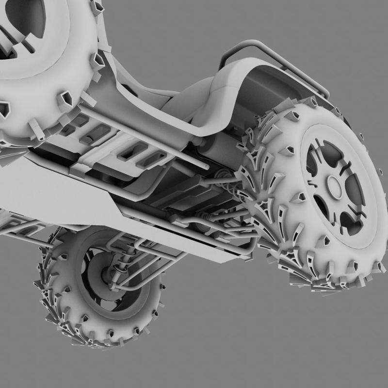 terrain 4-wheeler 3d model
