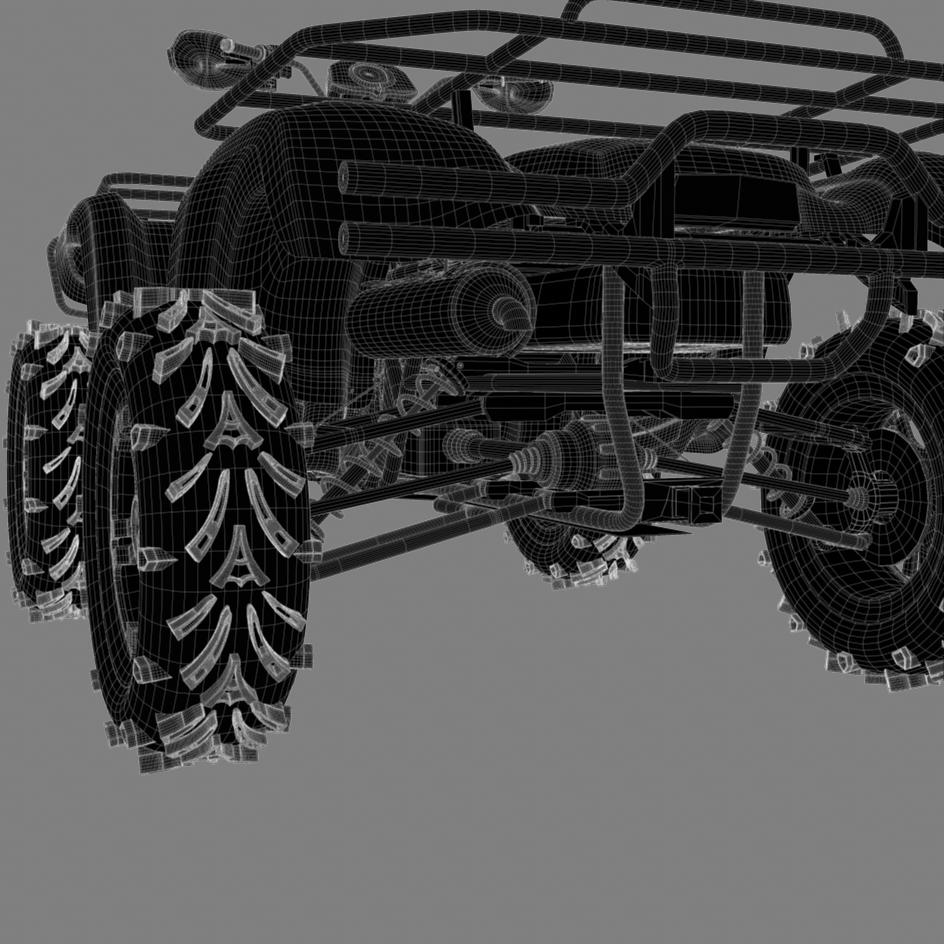 terrain 4-wheeler 3d model