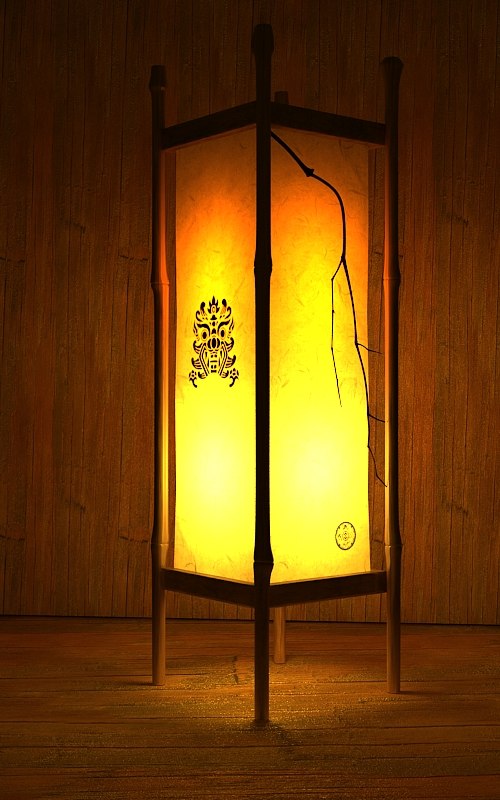 korean traditional lamp max free
