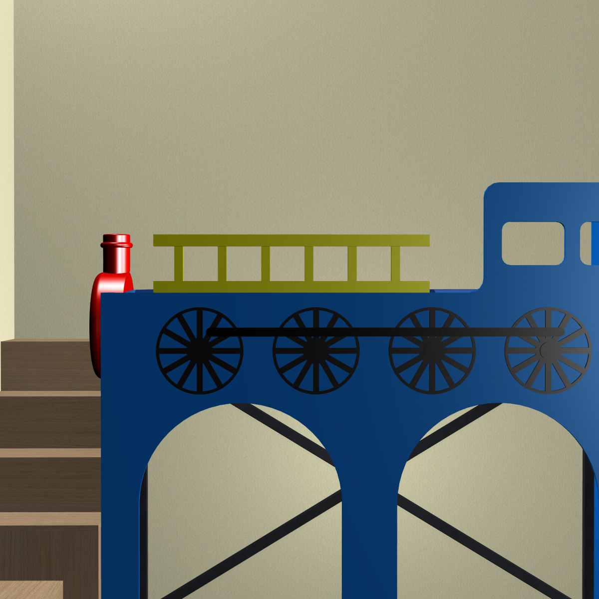 bunk train bed 3d max