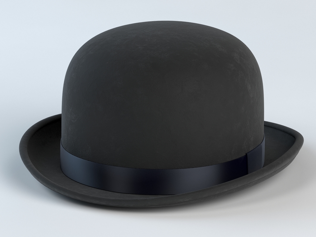 3d bowler hat