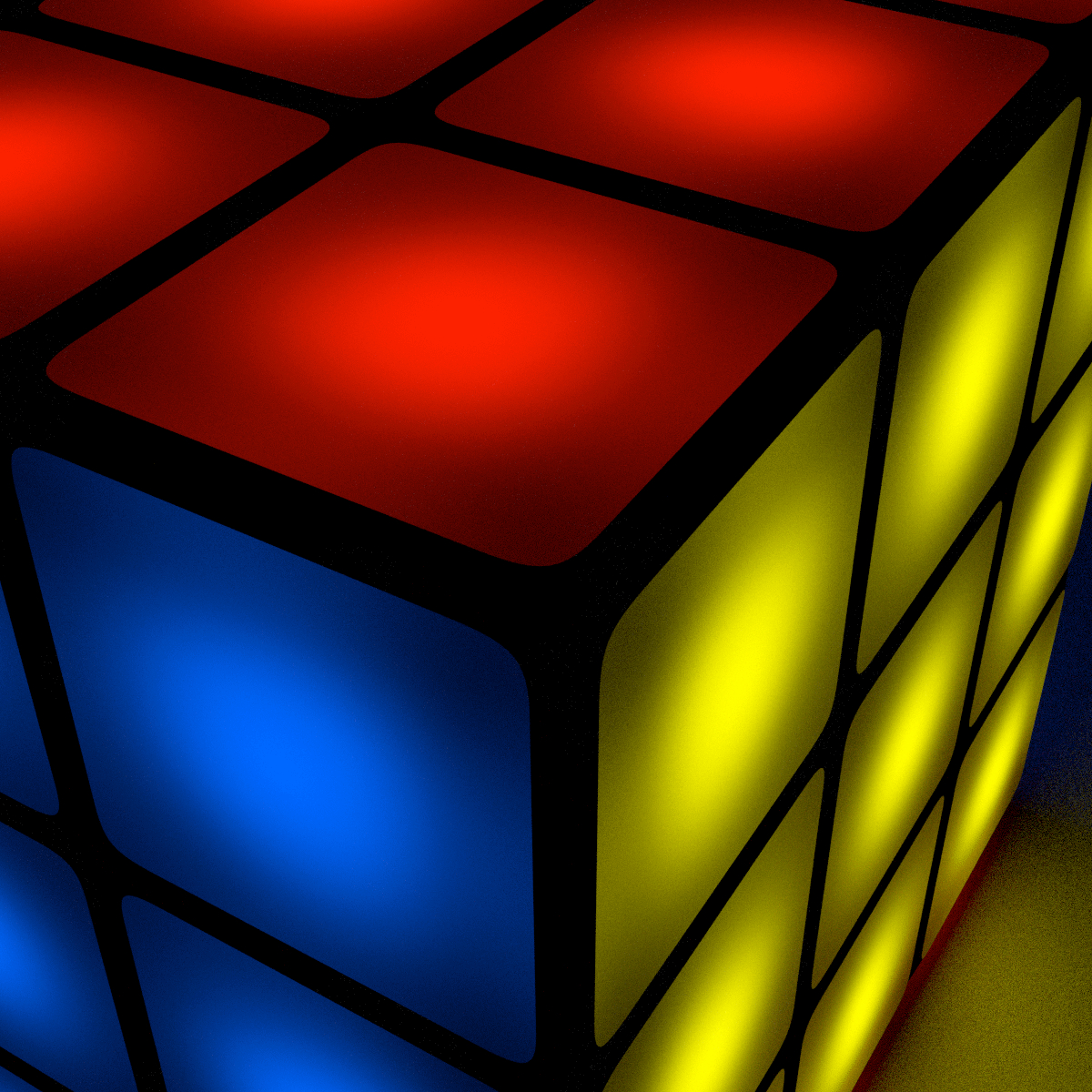 3x3 rubix cube 3d obj