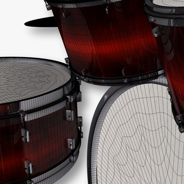simple drum kit c4d