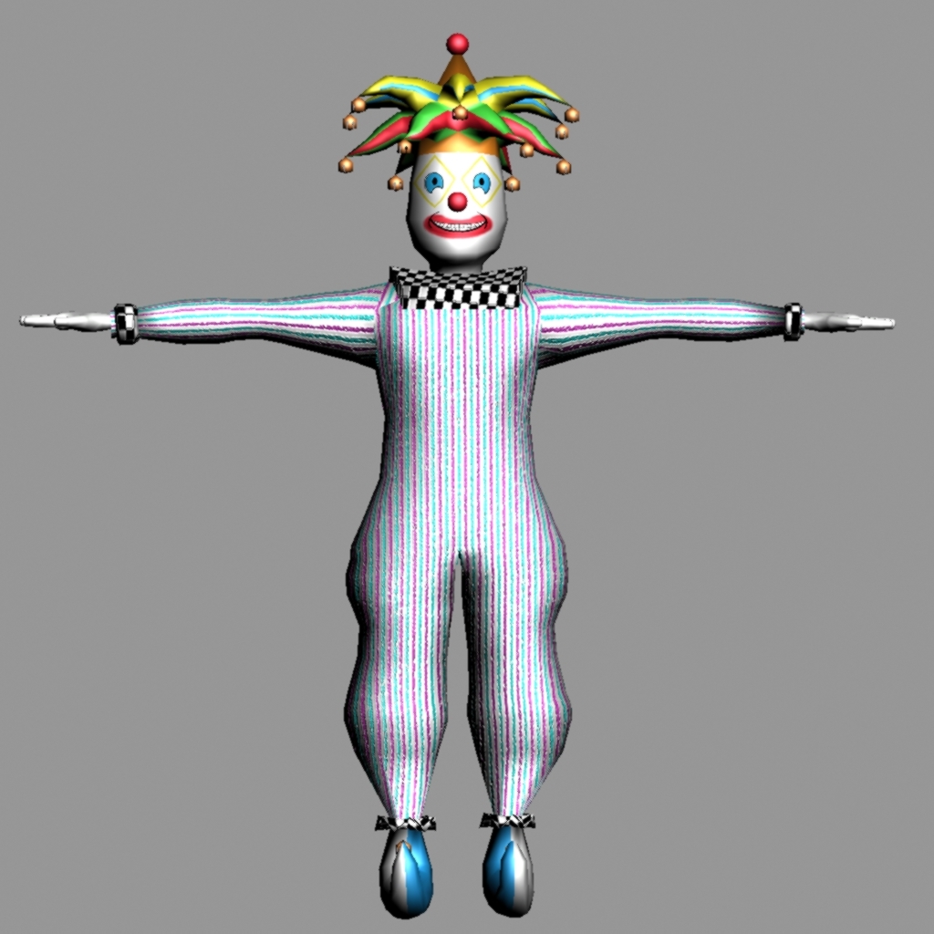 3d rigged clown